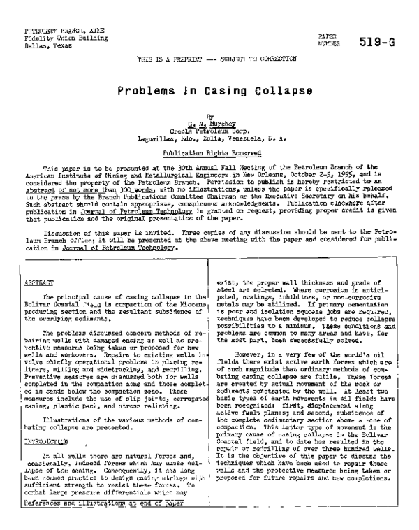 (PDF) Problems In casing Collapse