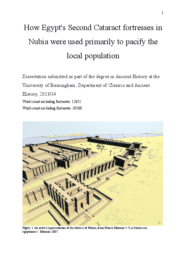 (PDF) How Egypt's Second Cataract fortresses in Nubia were used ...