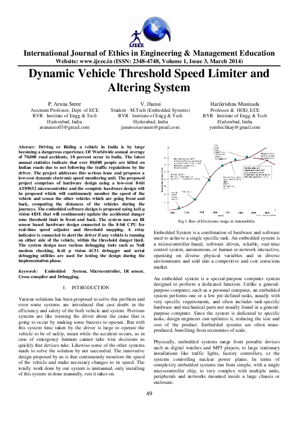 (PDF) International Journal of Ethics in Engineering & Management Education Dynamic Vehicle ...