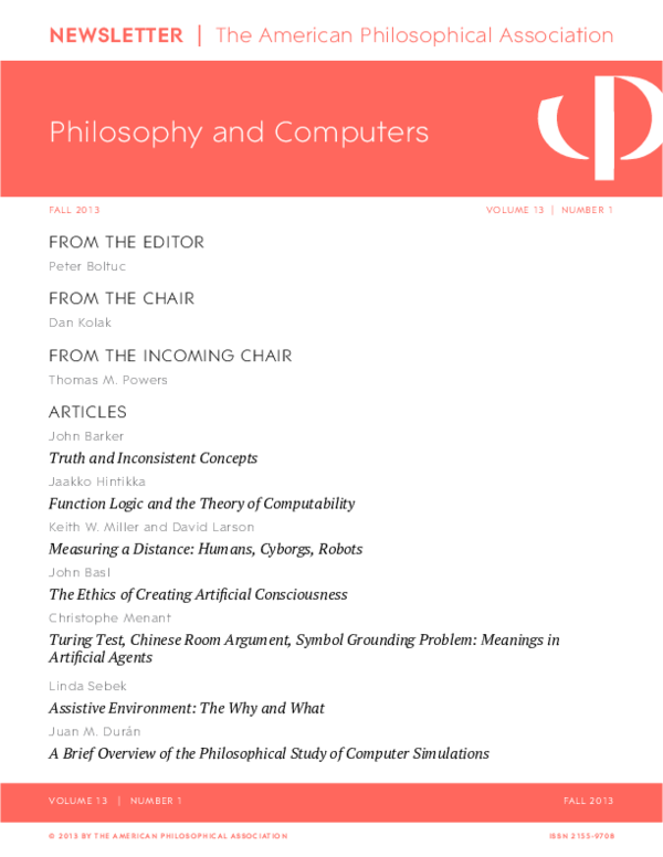 (PDF) A brief overview of the philosophical study of computer simulations