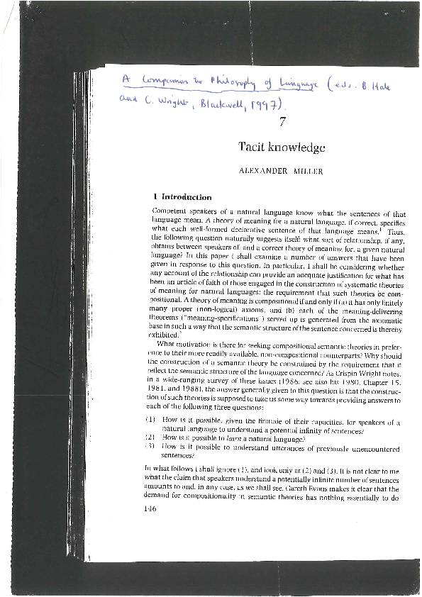 (PDF) Tacit Knowledge