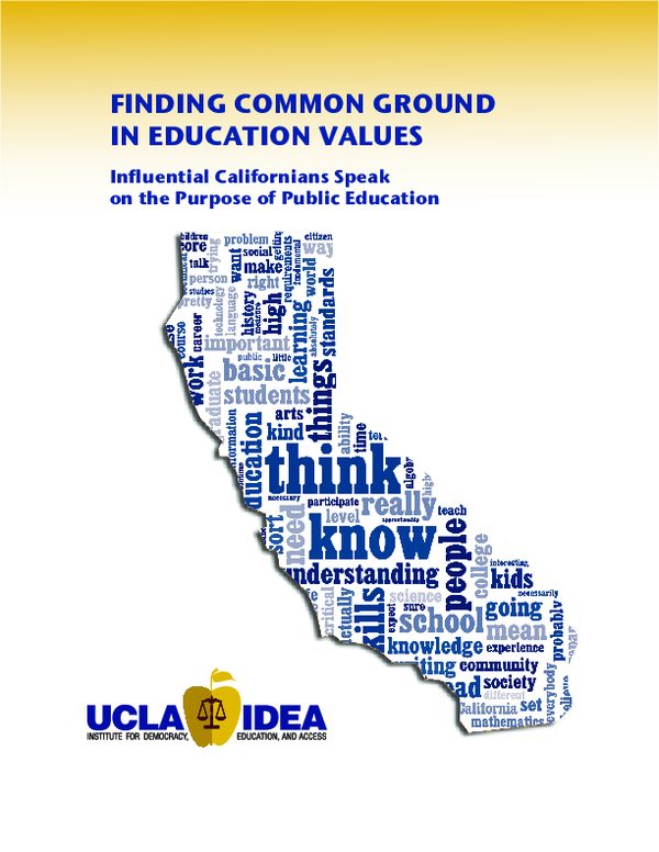 (PDF) Finding Common Ground in Education Values. Influential ...