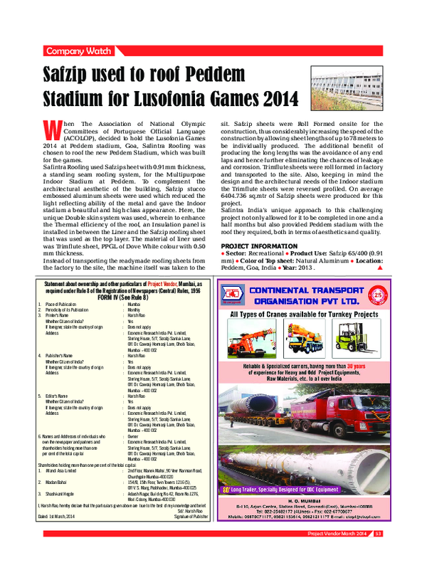 (PDF) Stucco Embossed Aluminium sheets used to Roof Peddem stadium, Goa ...