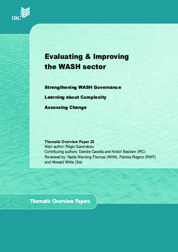 (PDF) Evaluating and Improving the WASH Sector: Strengthening WASH ...