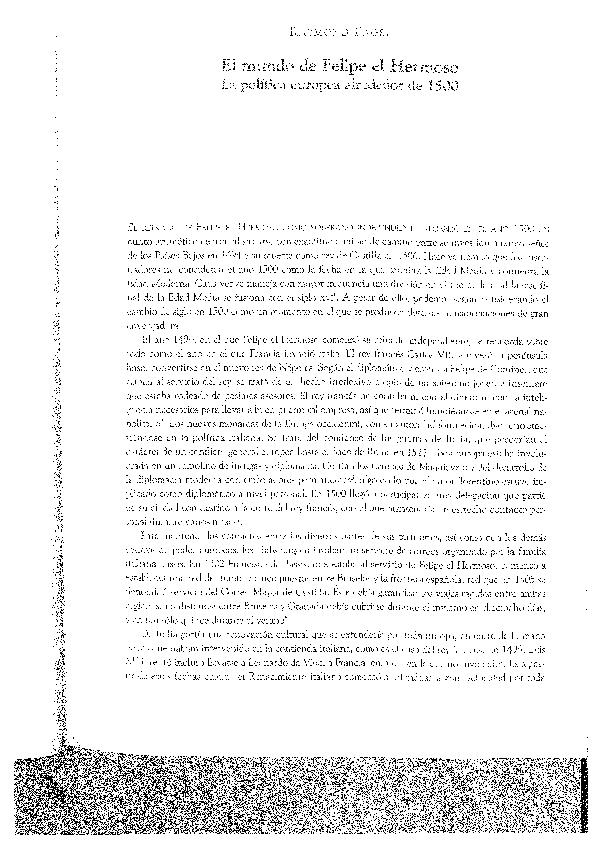 (PDF) El mundo de Felipe el Hermoso: la política europea alrededor de 1500