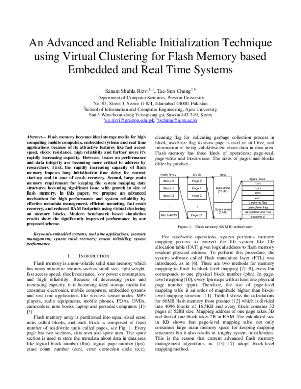 (PDF) An Advanced and Reliable Initialization Technique using Virtual Clustering for Flash ...
