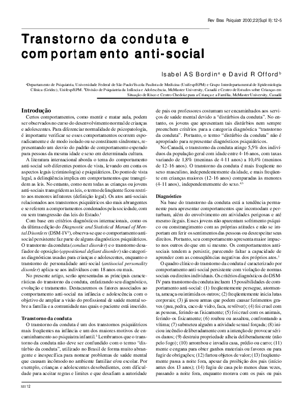 (PDF) sabel AS Bordin a e David R Offord