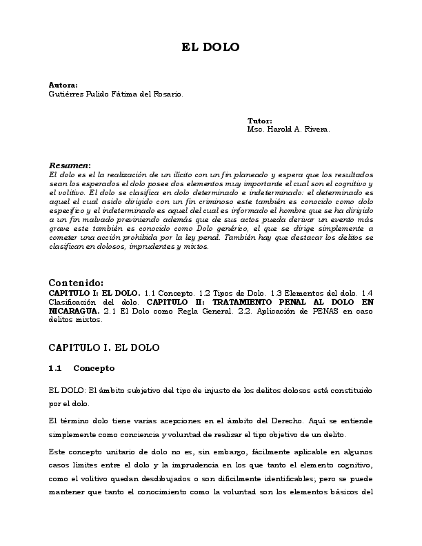 (PDF) EL DOLO
