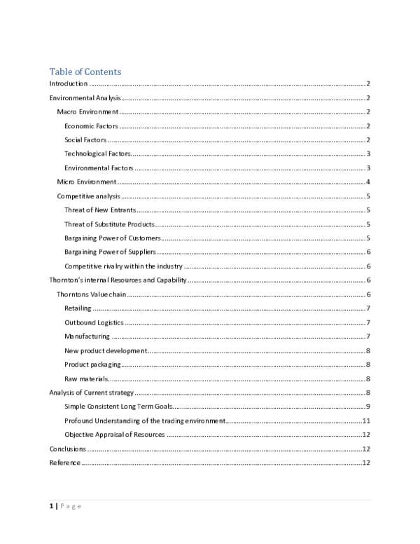 (DOC) THORNTONS PLC
