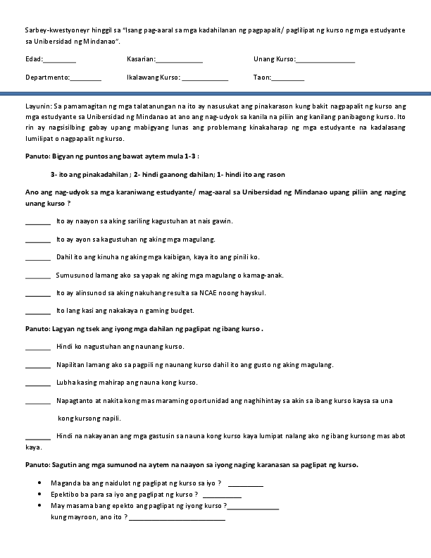 (DOC) filipino sarbey