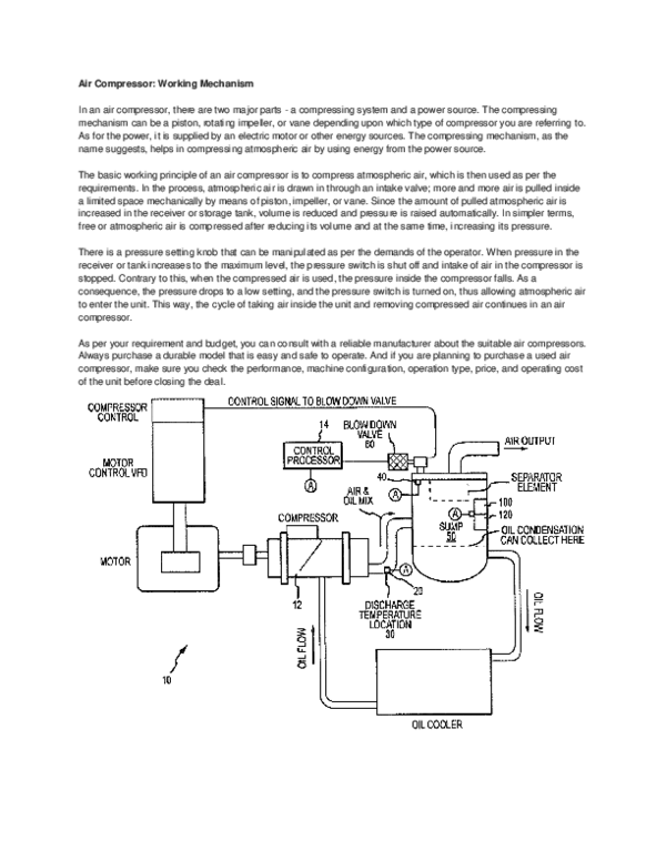 (DOC) Air Compressor: Working Mechanism