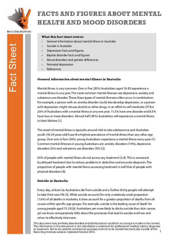 (PDF) Depression facts and figures