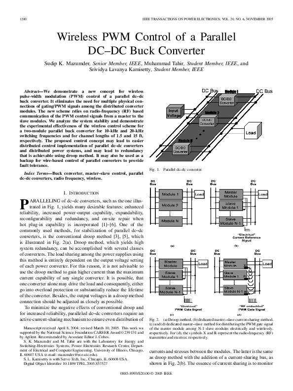 (PDF) Wireless PWM control of a parallel DC-DC buck converter