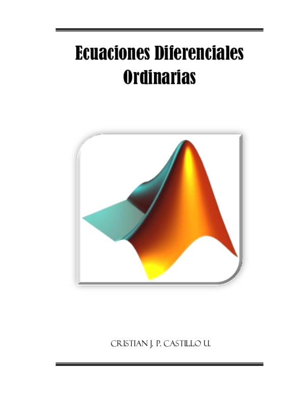 (PDF) Ecuaciones Diferenciales Ordinarias
