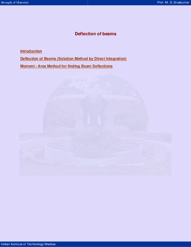 Deflection Of Beam By Direct Integration Method - The Best Picture Of Beam