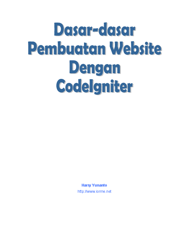 membuat web dengan codeigniter