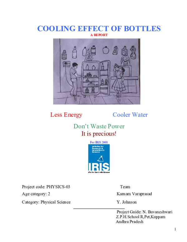 (DOC) COOLING EFFECT- BOTTLES