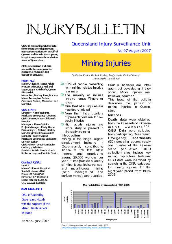 Mining Injuries
