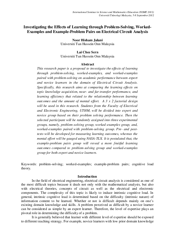 (PDF) Investigating the Effect of Learning through Problem-Solving ...