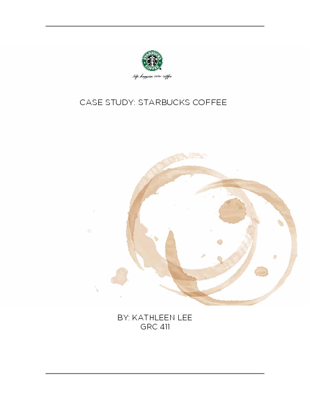 (PDF) CASE STUDY: STARBUCKS Updated history and Current Status