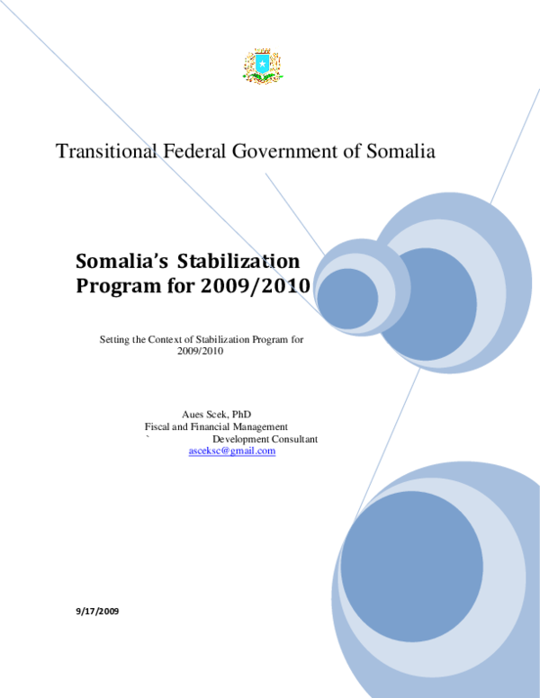 (PDF) Stabilization Program for FGS | Aues Scek - Academia.edu