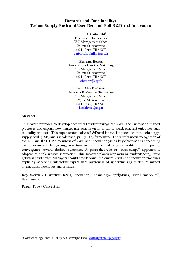 (DOC) Rewards and Functionality_Techno-Supply-Push and User-Demand-Pull ...