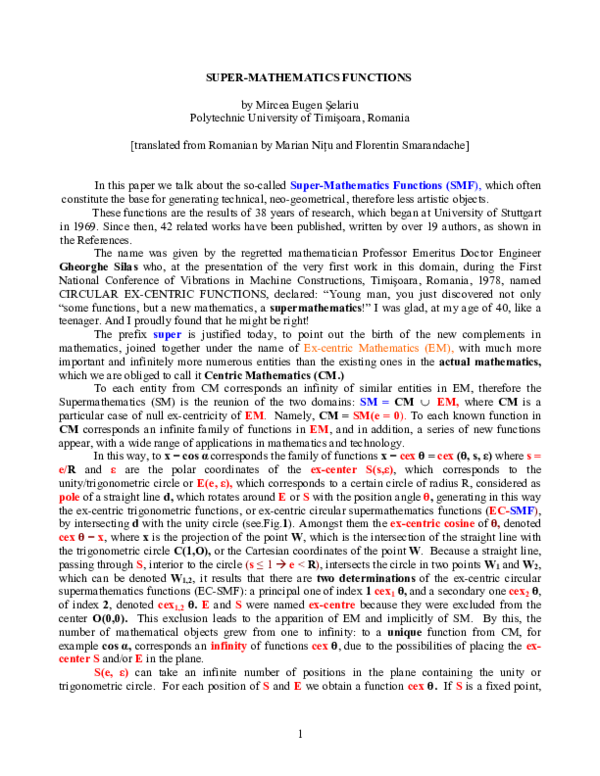 (PDF) SUPER-MATHEMATICS FUNCTIONS