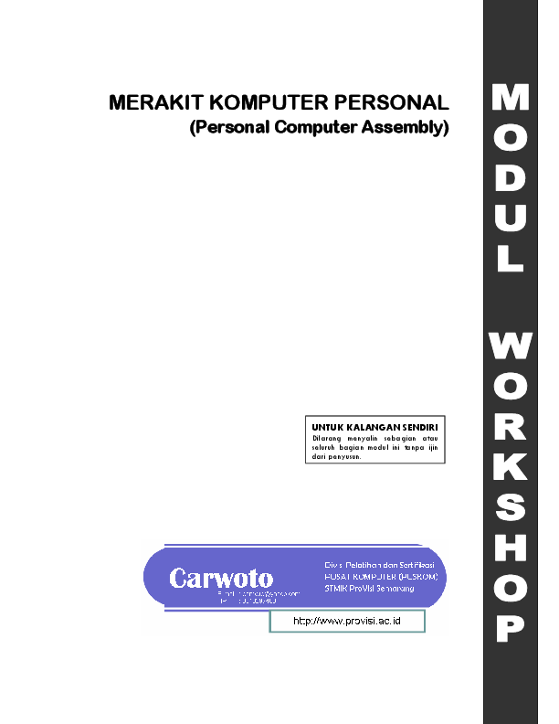 (PDF) MERAKIT KOMPUTER PERSONAL (Personal Computer Assembly