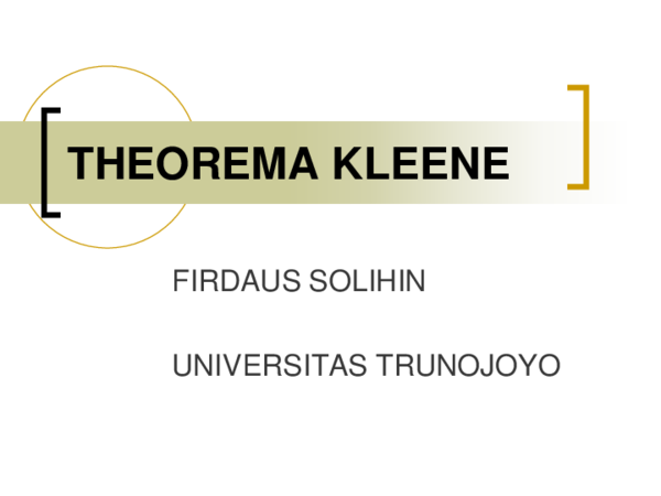 (PDF) THEOREMA KLEENE