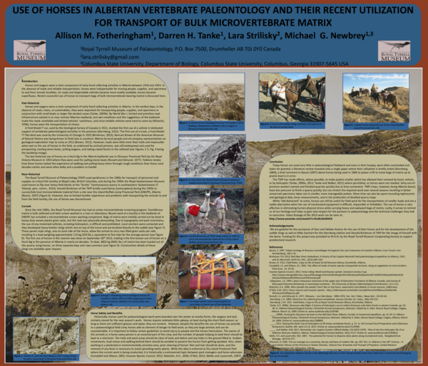 (PPT) POSTER PRESENTATION OF: Use of horses in Albertan vertebrate ...