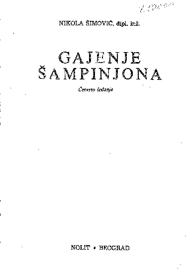 (PDF) Gajenje sampinjona Nikola Simovic
