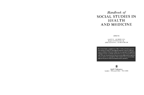 (PDF) The Personal Experience of Illness (Arthur Kleinman and Don Seeman)