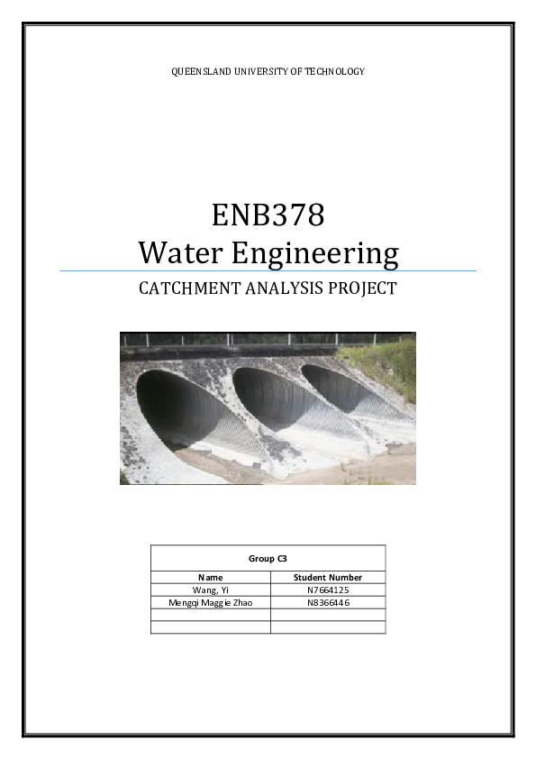 (DOC) Water Engineering Report -2