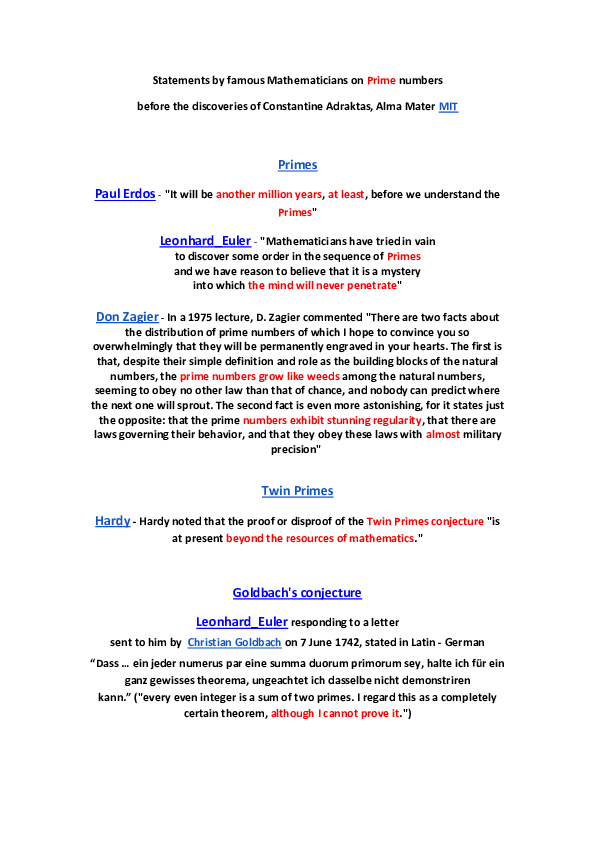 (PDF) Primes revisited 15 - Statements by famous Mathematicians on ...