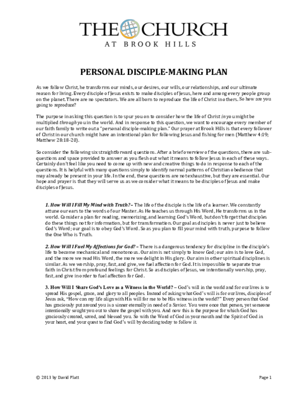 (PDF) PERSONAL DISCIPLE-­MAKING PLAN