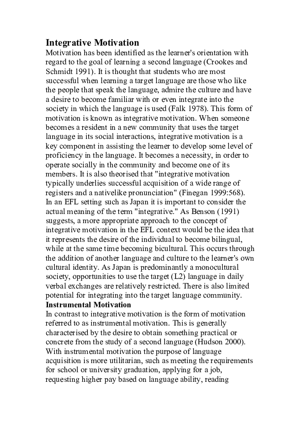 (DOC) Integrative Motivation