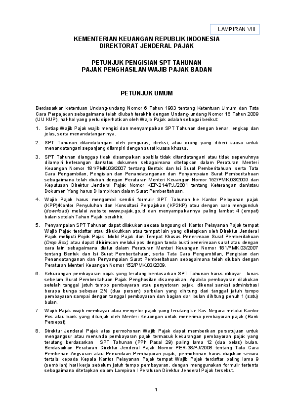 (PDF) KEMENTERIAN KEUANGAN REPUBLIK INDONESIA DIREKTORAT JENDERAL PAJAK ...
