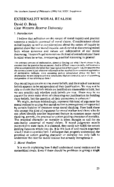 (PDF) EXTERNALIST MORAL REALISM