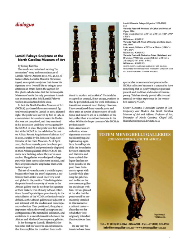 (PDF) Lamidi Fakeye Sculpture at the North Carolina Museum of Art