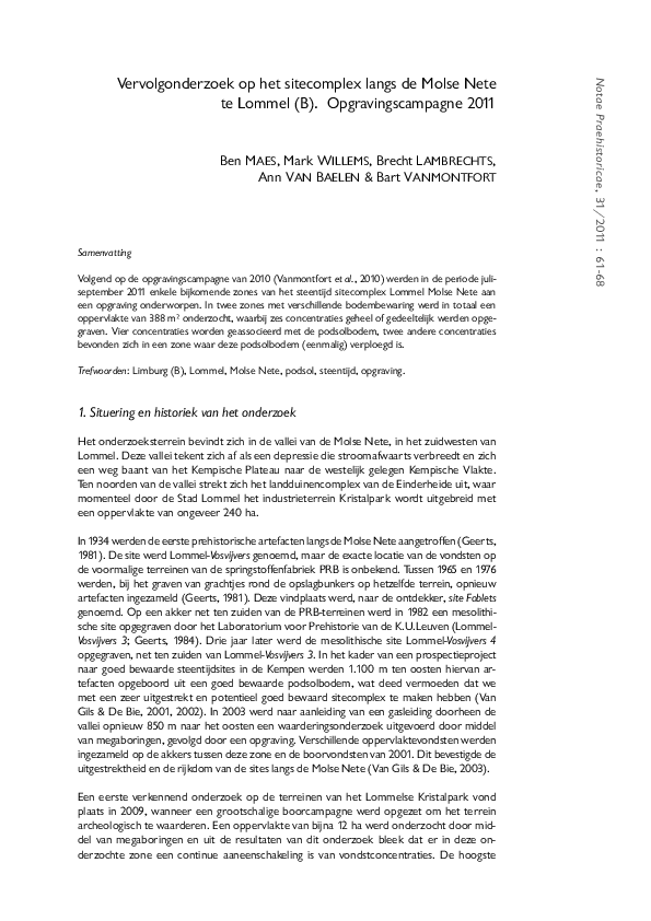 (PDF) Vervolgonderzoek op het sitecomplex langs de Molse Nete te Lommel ...