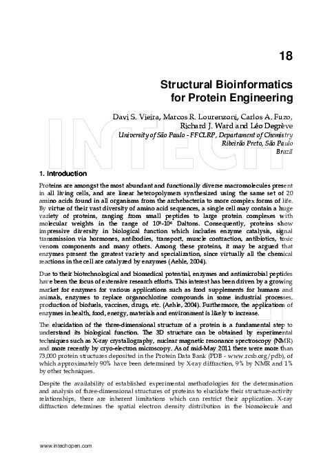 (PDF) Structural Bioinformatics for Protein Engineering