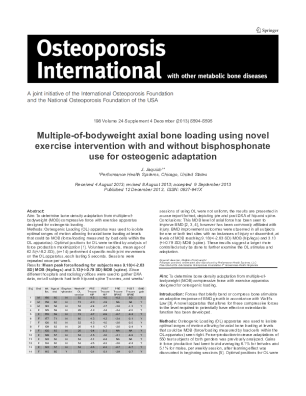 (PDF) Multiple-of-bodyweight axial bone loading using novel exercise ...