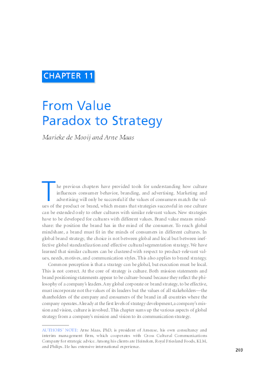 (PDF) From Value Paradox to Strategy