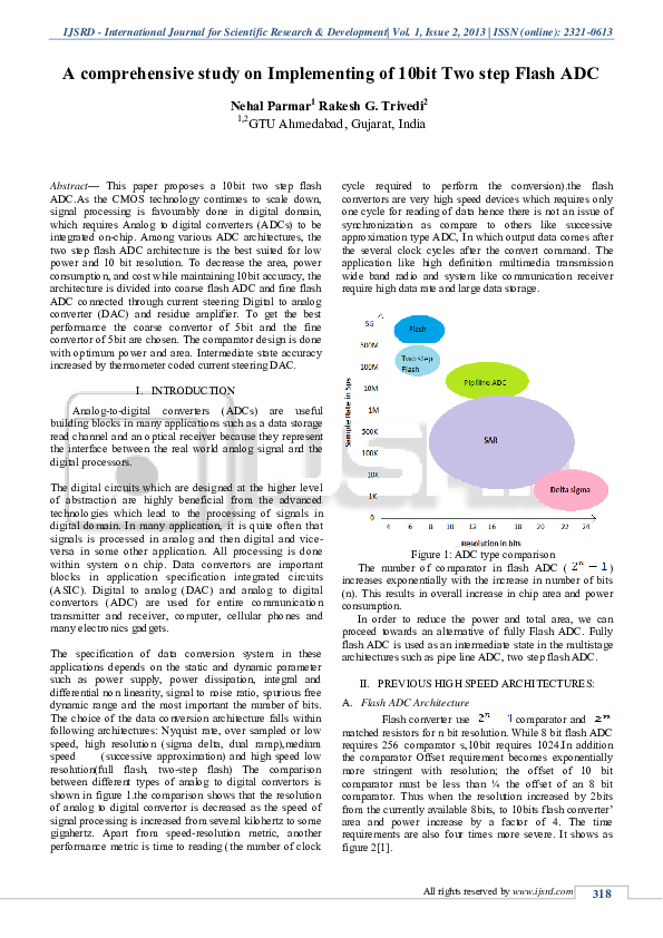 (PDF) A comprehensive study on Implementing of 10bit Two step Flash ADC