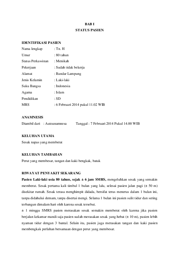 (DOC) STATUS PASIEN