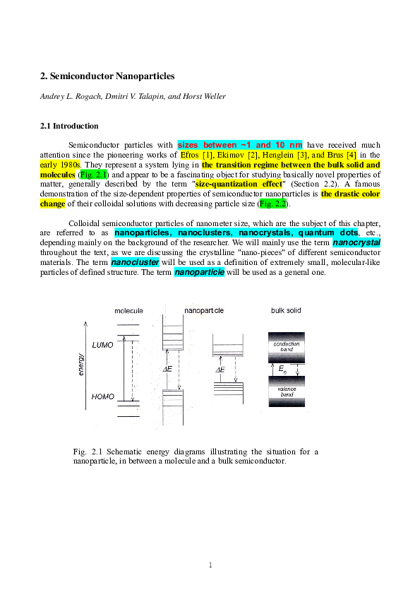(PDF) 2. Semiconductor Nanoparticles