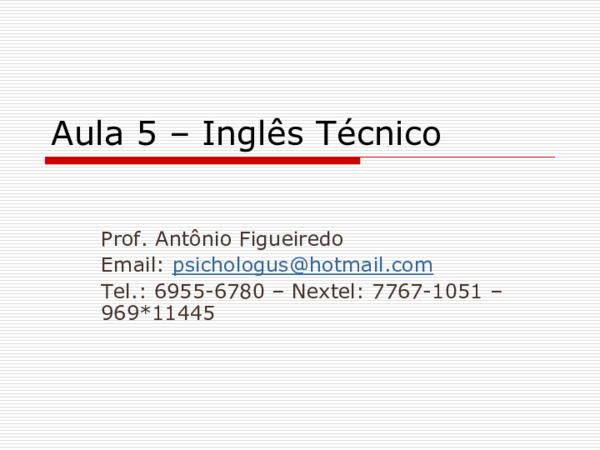 (PPT) Ingles Tecnico Aula 5