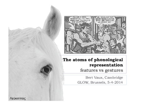 (PDF) The atoms of phonological representation