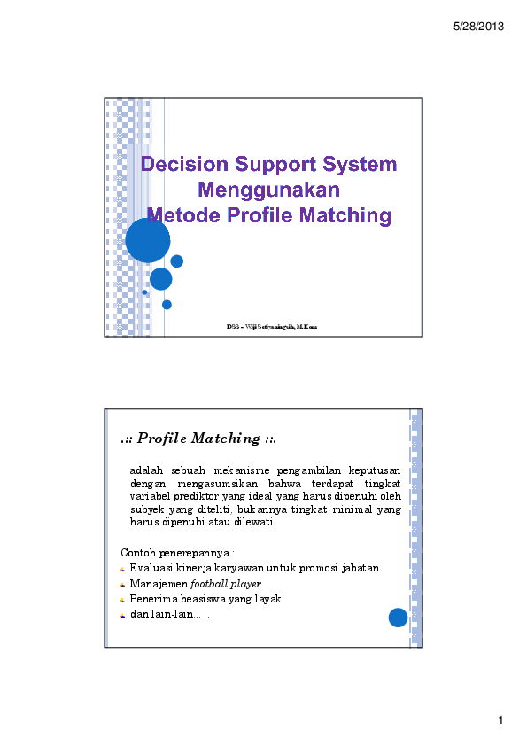 (PDF) Metode Profile Matching