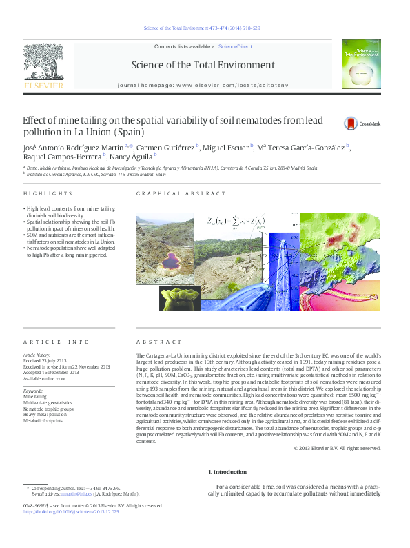 (PDF) Effect of mine tailing on the spatial variability of soil ...